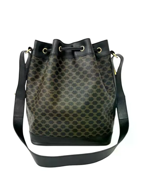 Celine 1998 Macadam Coated Canvas Bucket Bag