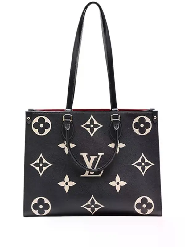 LOUIS VUITTON 2021-2026 Bicolor Monogram Empreinte Giant Onthego Mm Satchel - Black
