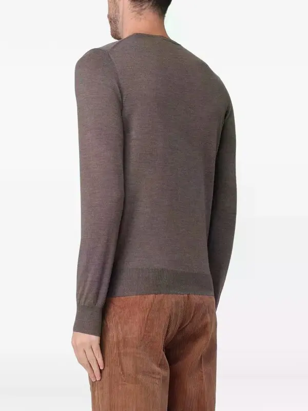 BROOKSFIELD Logo-embroidered Crew-neck Sweater
