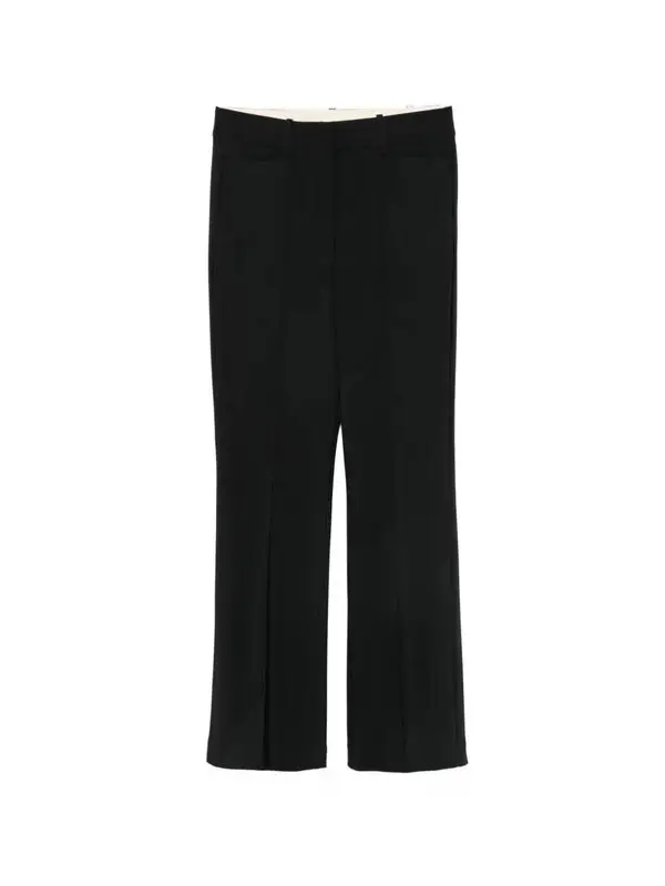 PSOPHIA Pressed-crease Flared Trousers