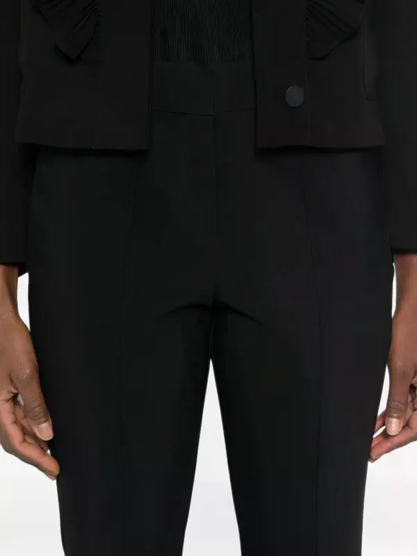 PSOPHIA Pressed-crease Flared Trousers