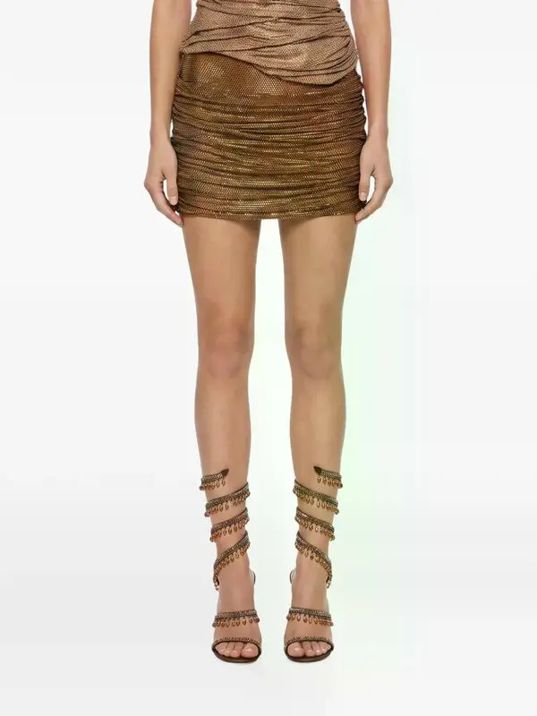 Giuseppe Di Morabito Ruched Embellished Mini Skirt