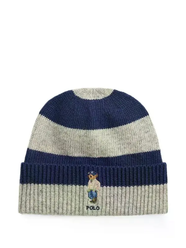 Polo Ralph Lauren Polo Bear Striped Beanie Hat