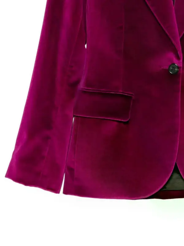 Barbara Bui Velvet Single-breasted Jacket