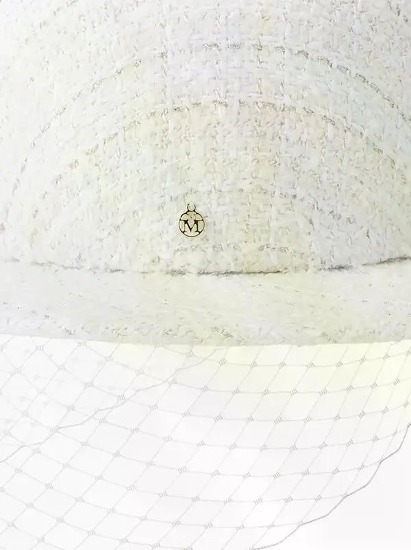 MAISON MICHEL Kiki Veil-detail Tweed Hat