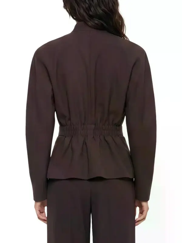 Andamane The Attico Margaux Belted Wrap Jacket - Brown