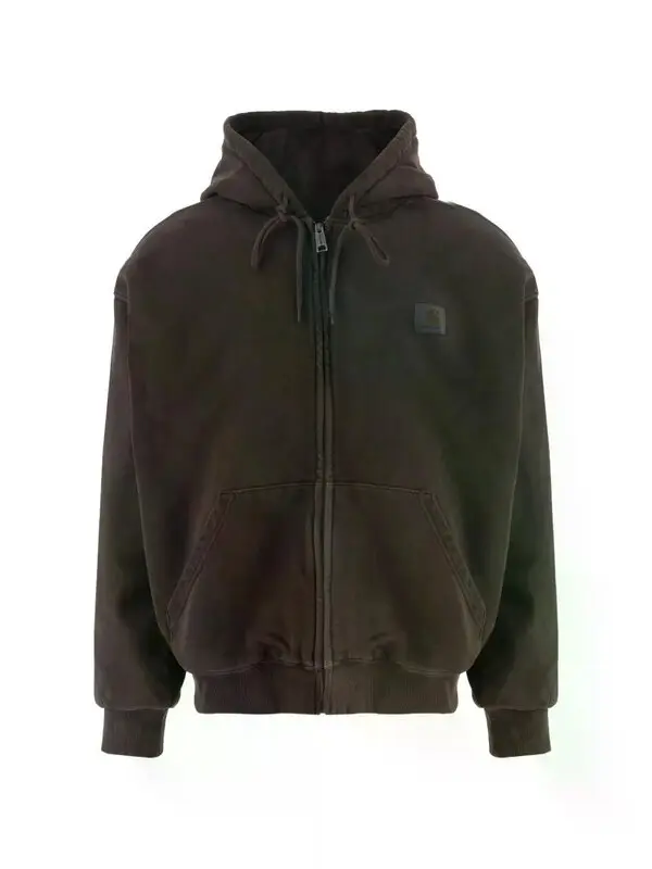 Carhartt Work In Progress Logo-patch Zip-up Hoodie