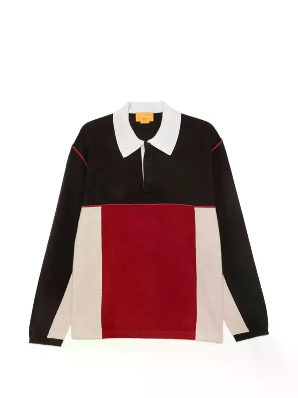 Guest In Residence Colour-block Long-sleeve Polo Shirt - Brown