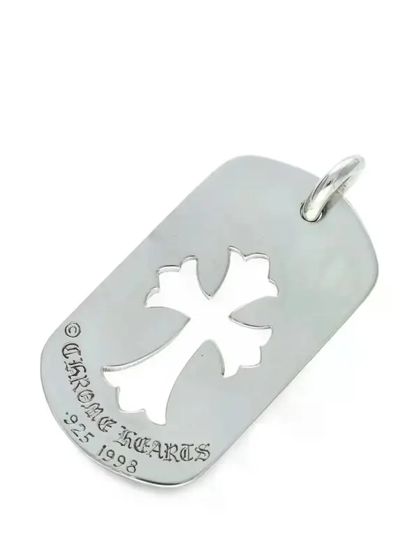 Chrome Hearts Cutout-cross Dog-tag - Silver