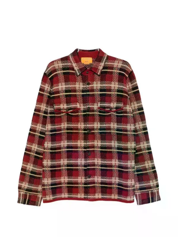 Guest In Residence Check-pattern Button-up Polo Shirt