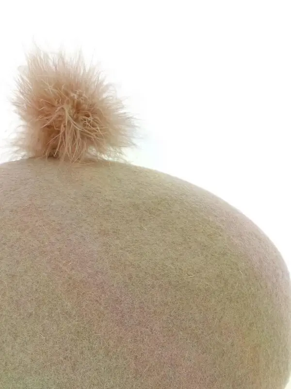 ALEXIA ALVAREZ DE TOLEDO Pom-pom Beret - Neutrals