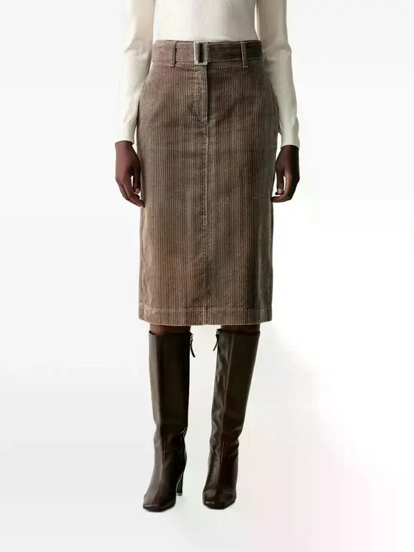 Marc O'polo Belted Corduroy Midi Skirt