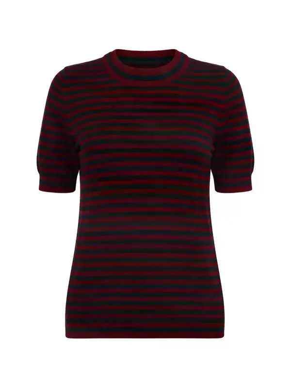 Dolce & Gabbana Striped Short-sleeve Sweater - Red