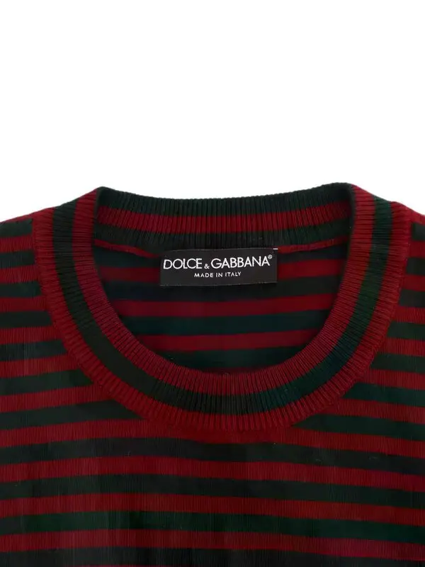 Dolce & Gabbana Striped Short-sleeve Sweater
