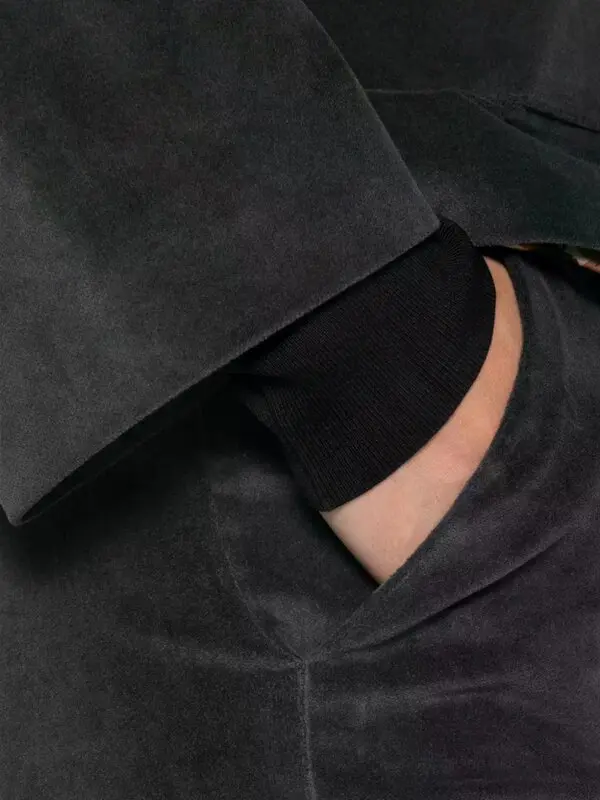 WHYCI Velvet-effect Turn-up Trousers