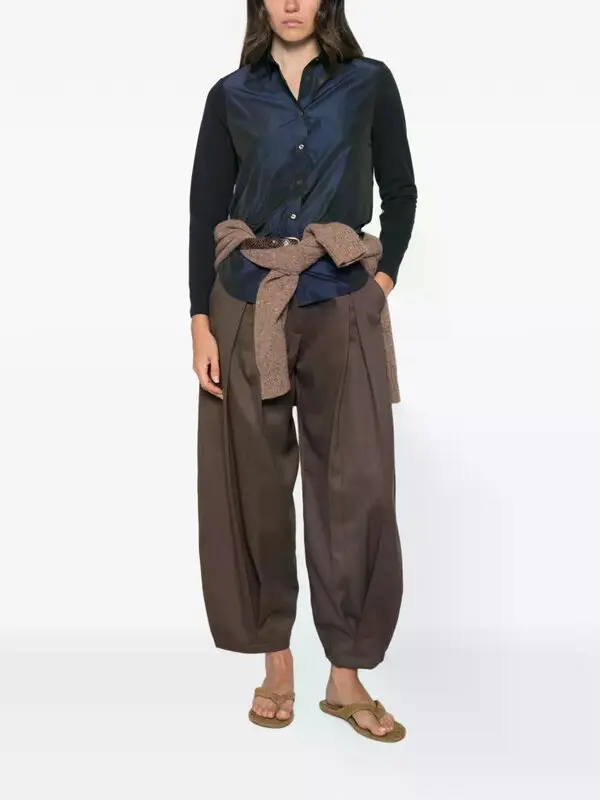 WHYCI Panelled Long-sleeve Shirt