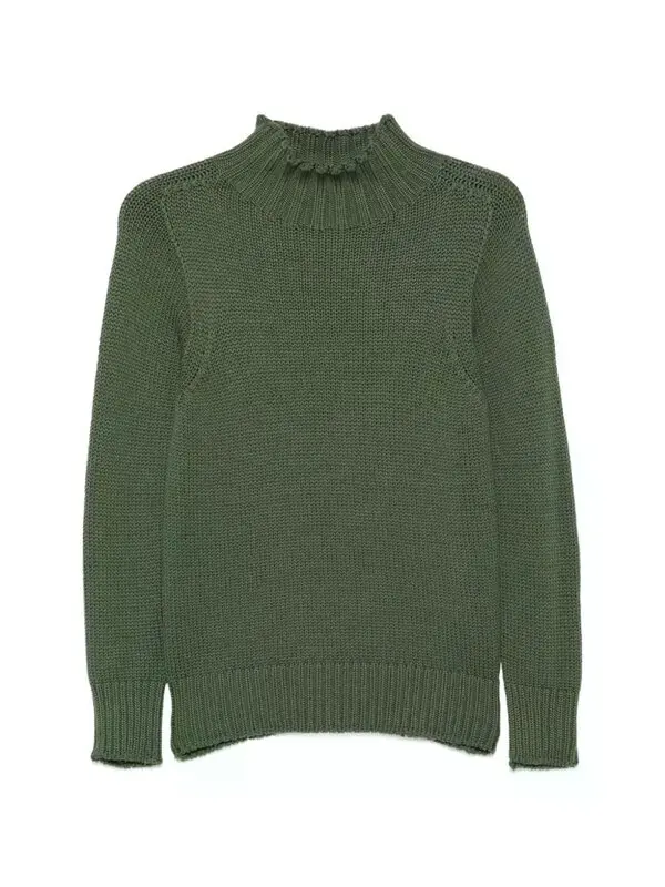 19.61 MILANO Ribbed-trim Mock-neck Sweater