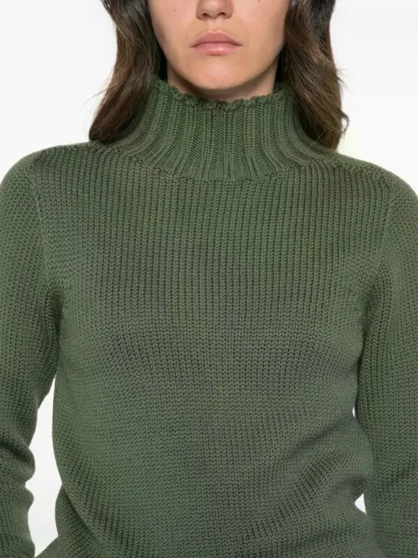 19.61 MILANO Ribbed-trim Mock-neck Sweater