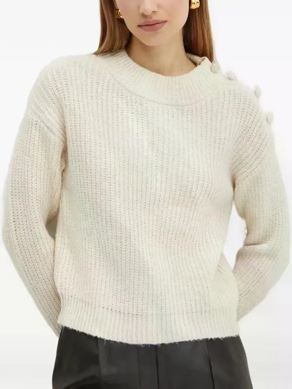 MORGAN Bead-embellished Ribbed Sweater