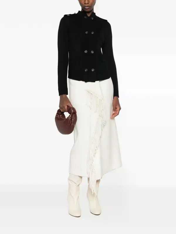 PSOPHIA Double-breasted Button-up Cardigan - Black