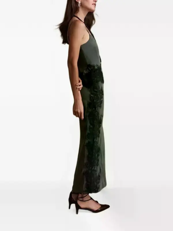 HEVRON Nerida Lace-trim Maxi Skirt