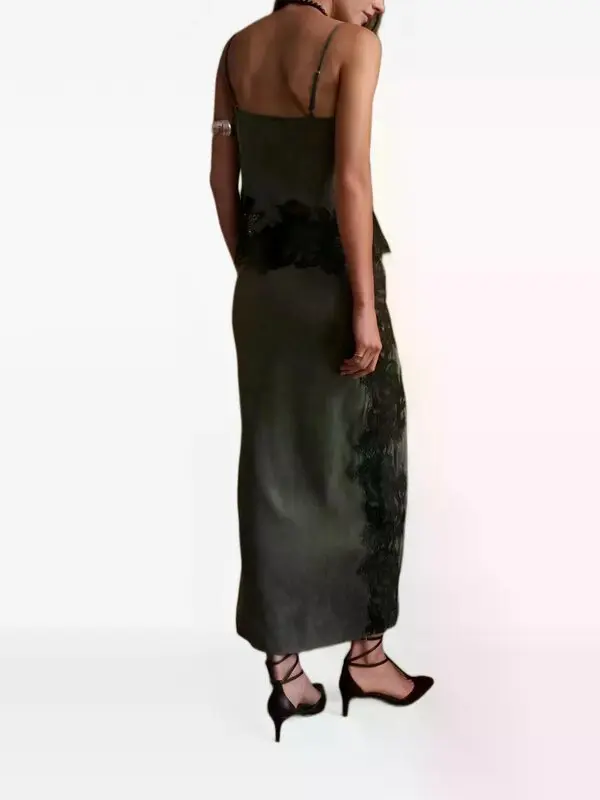 HEVRON Nerida Lace-trim Maxi Skirt