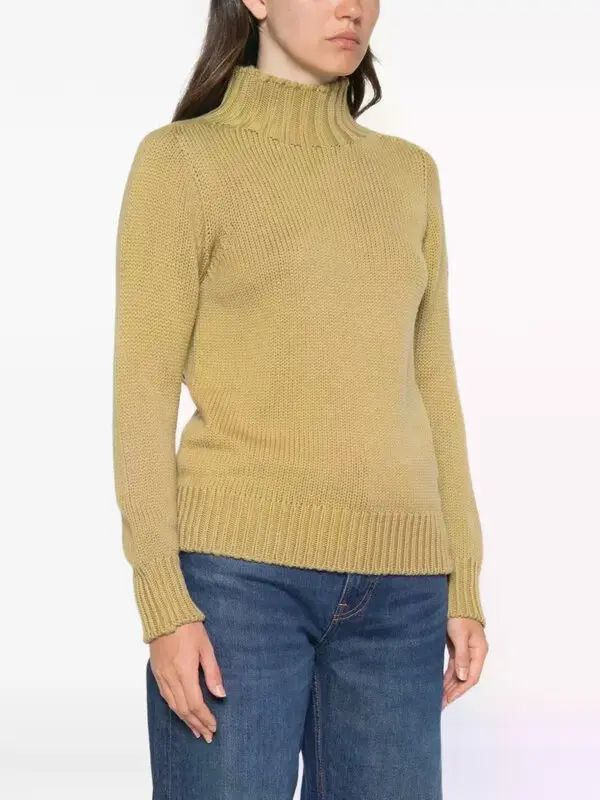 19.61 MILANO Mock-neck Ribbed-trim Sweater