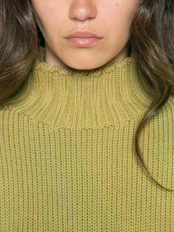 19.61 MILANO Mock-neck Ribbed-trim Sweater