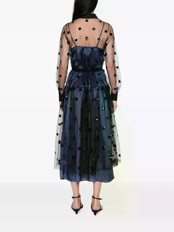 PSOPHIA Sequin Embellished Tulle Midi Dress