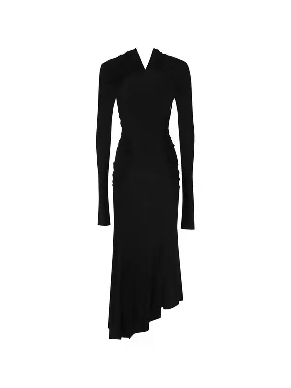 Victoria Beckham Gathered Asymmetric Midi Dress