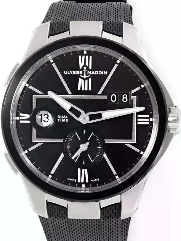 ULYSSE NARDIN Executive Dual Time 42mm Watch - Black