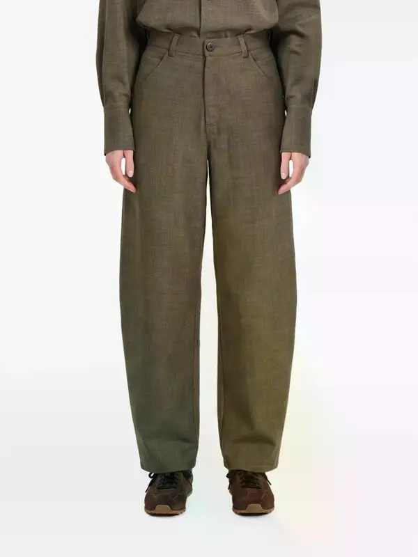 DARKPARK High-waisted Barrel-leg Trousers