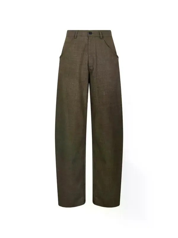 DARKPARK High-waisted Barrel-leg Trousers