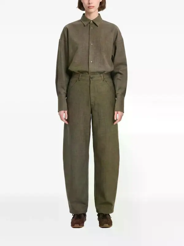 DARKPARK High-waisted Barrel-leg Trousers