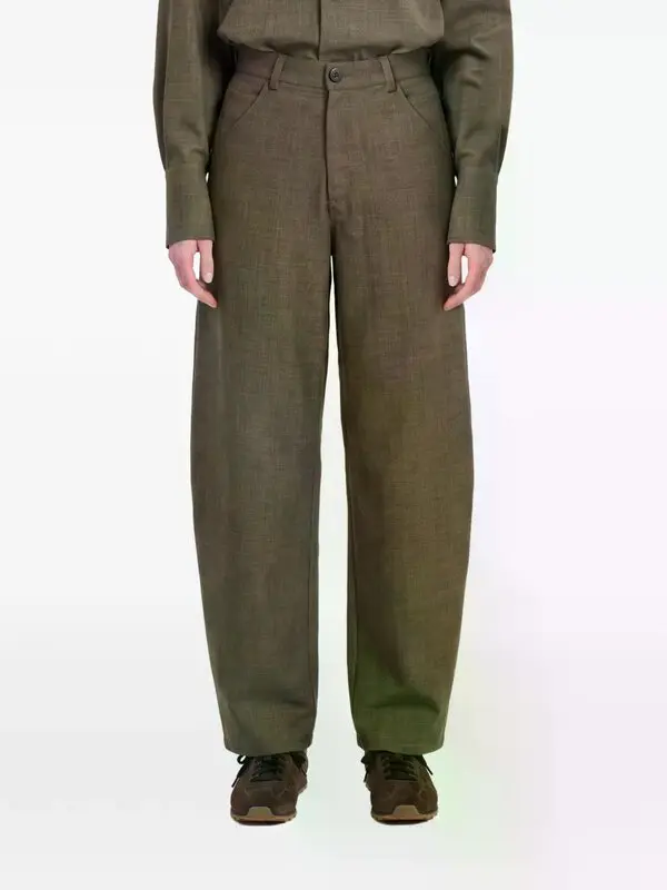 DARKPARK High-waisted Barrel-leg Trousers
