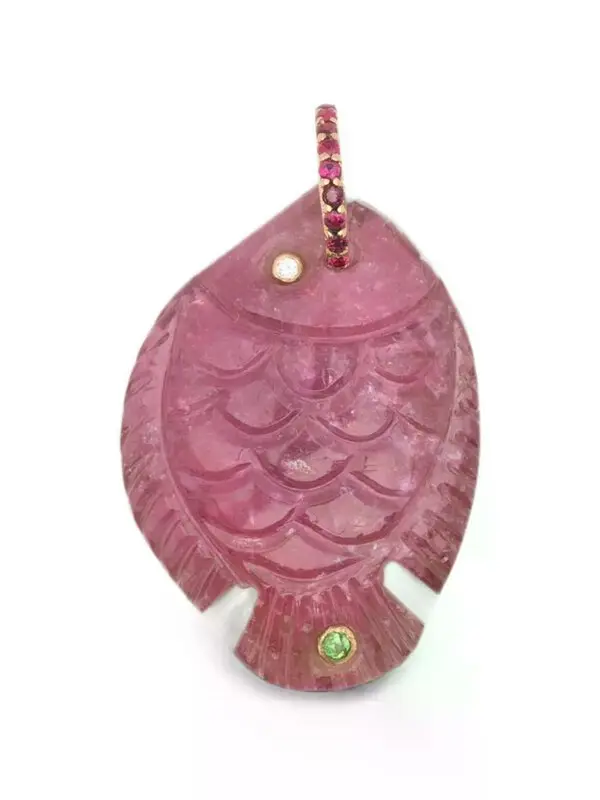 VIOLETTE Tourmaline And Diamond Fish Pendant