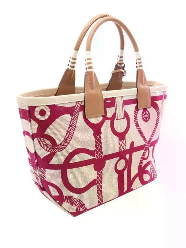 Hermès Toile Steeple 25 Handbag - Neutrals