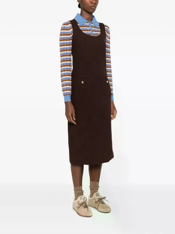 Maje Sleeveless Button-detail Dress