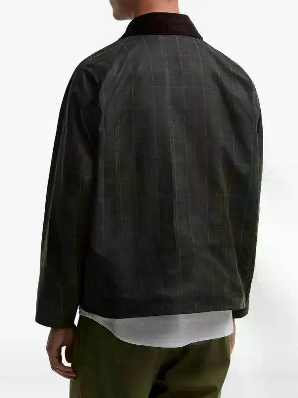BARBOUR INTERNATIONAL Tartan-print Corduroy-collar Coat