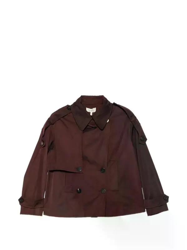 PSOPHIA Double-breasted Cropped Coat