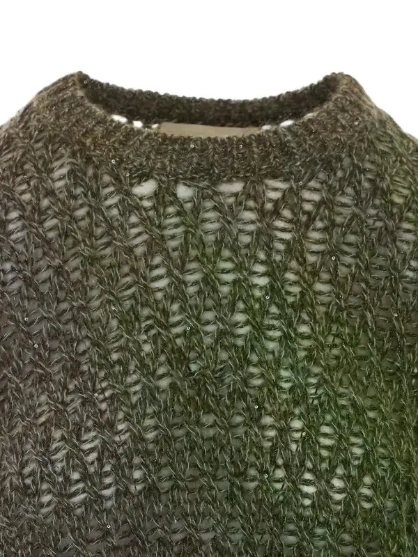 ELEH Sequin-embellished Open-knit Sweater