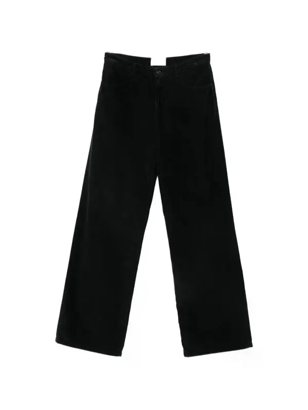 THE ROW Eglitta Corduroy-effect Wide-leg Trousers