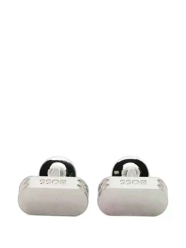 BOSS Logo-engraved Cufflinks - Silver