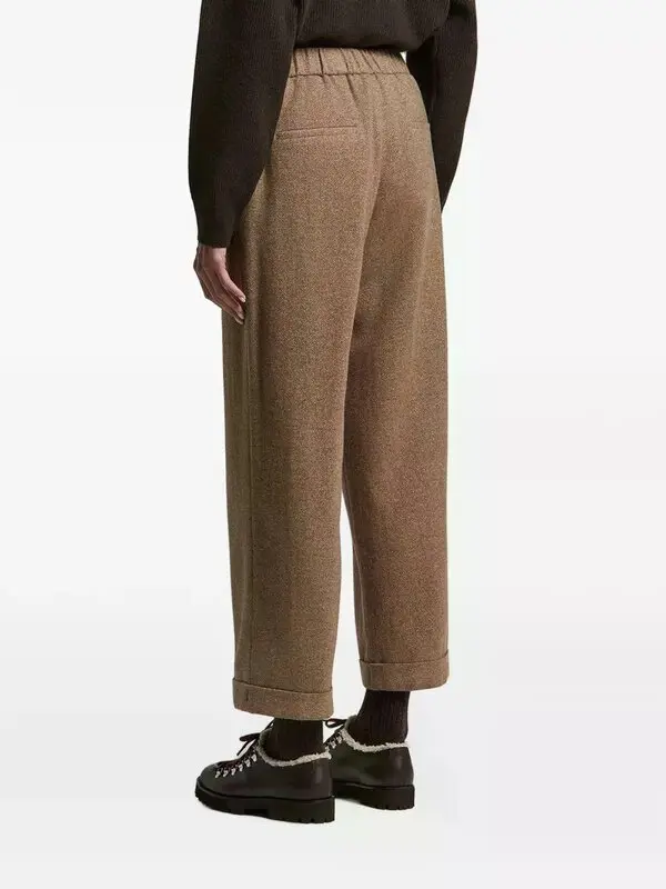 Peserico Elasticated-waistband Turn-up Trousers