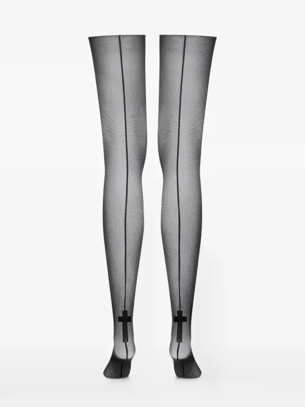 SCANDALE 20d Jacquard-cross Seamed Stockings