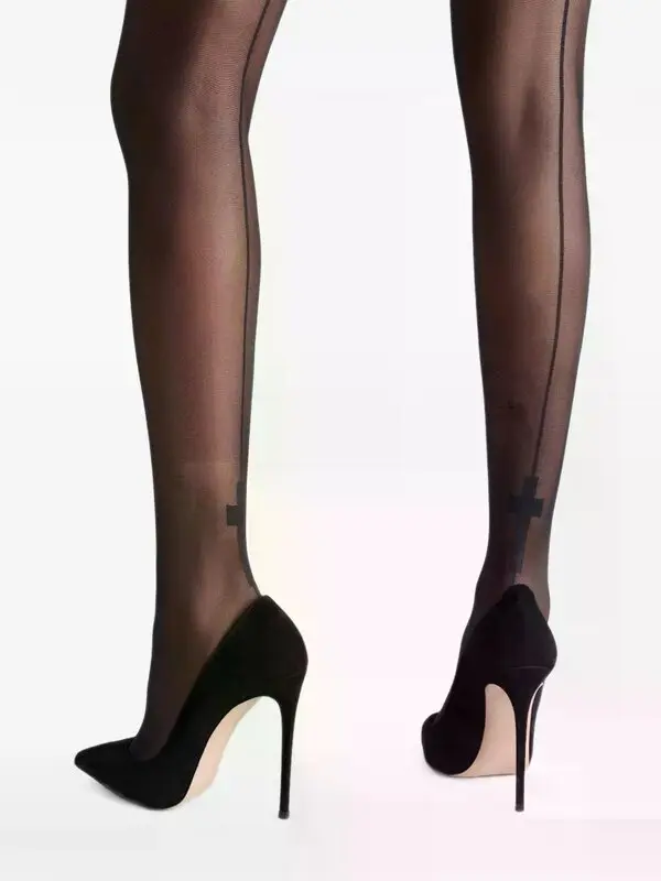 SCANDALE 20d Jacquard-cross Seamed Stockings