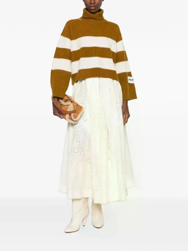 Erika Cavallini Striped Cable-knit Sweater