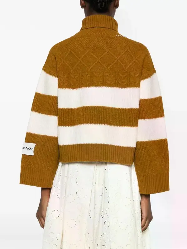 Erika Cavallini Striped Cable-knit Sweater