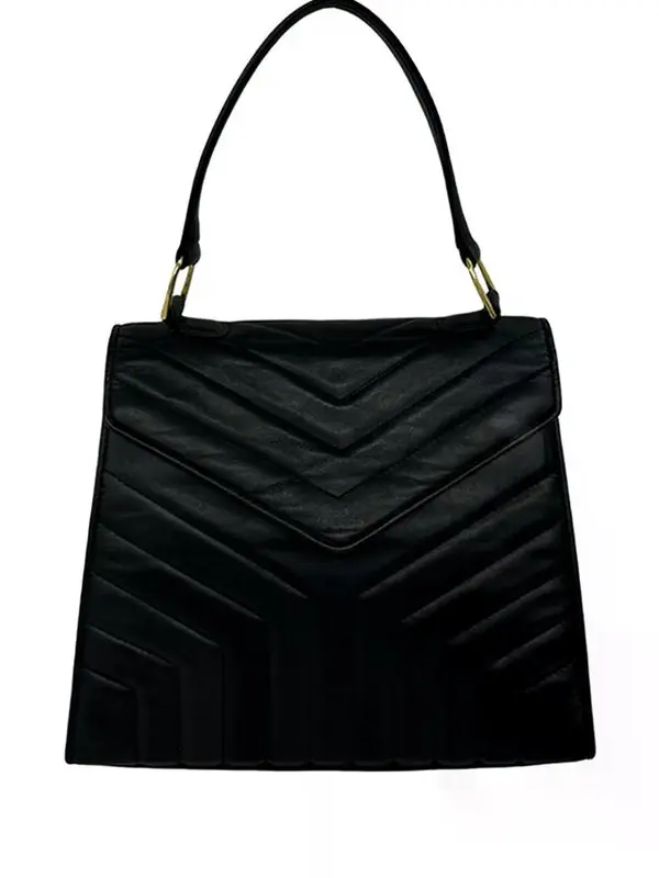 Saint Laurent 20th Century Chevron Leather Handbag