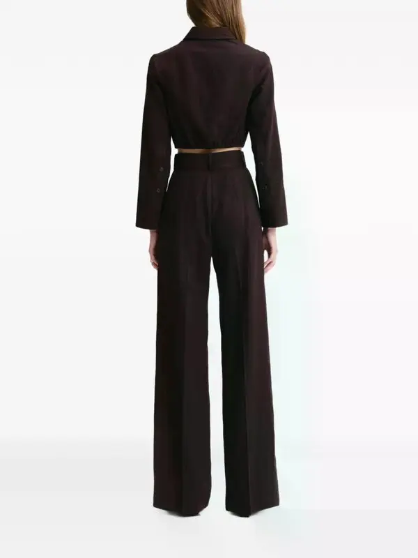 Matthew Bruch Cropped Blouse With Twist Detail